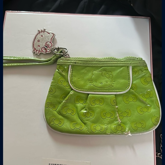 Hello Kitty | Accessories | Hello Kitty Lime Green Wristlet | Poshmark